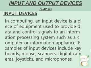 Input and output devices | PPT