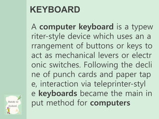 Input and output devices | PPT
