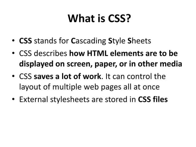 Css Basics Part One Ppt