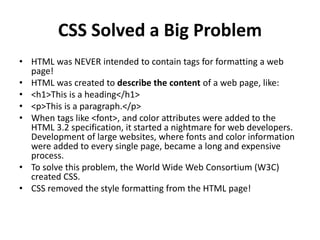 CSS Basics part One | PPTX