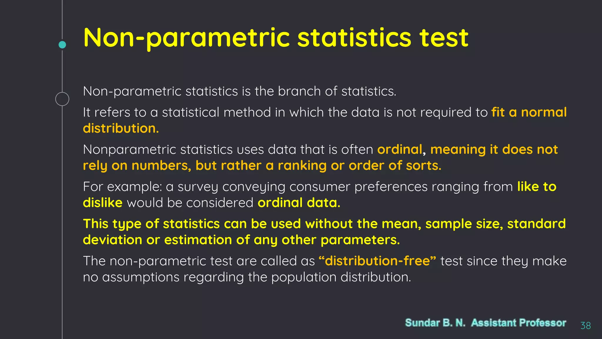 Hypothesis, Types of errors - Parametric and Non-Parametric tests ...