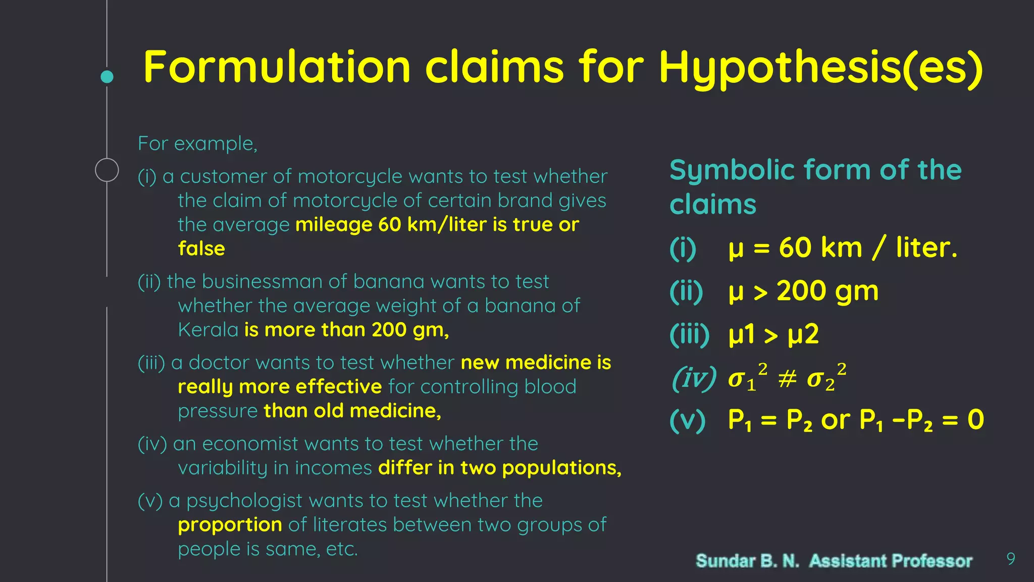 Hypothesis, Types of errors - Parametric and Non-Parametric tests ...