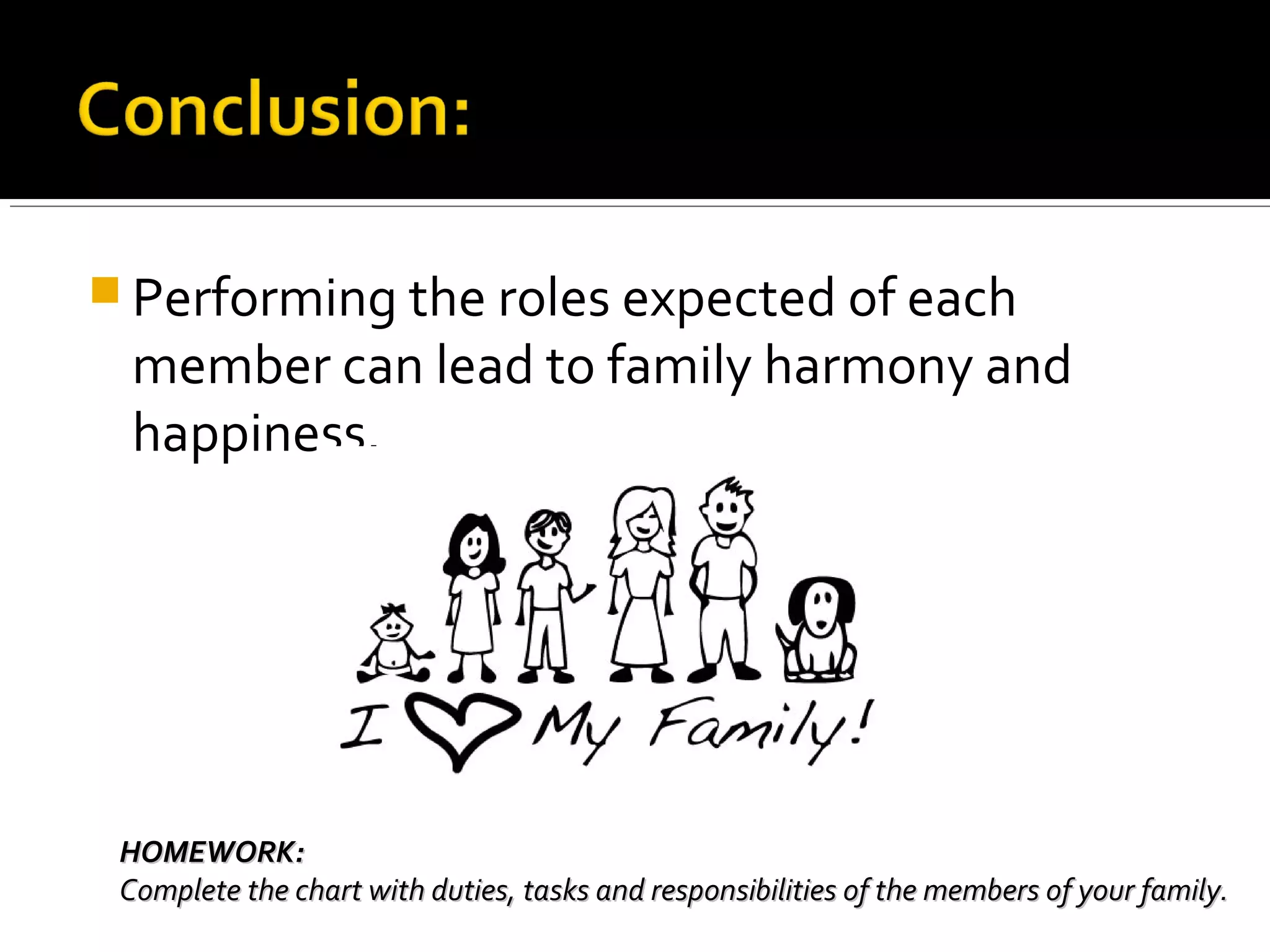 Family Members: Roles and responsibilities | PPT