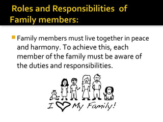Family Members: Roles and responsibilities | PPT