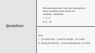 Factors And Multiples | PPTX