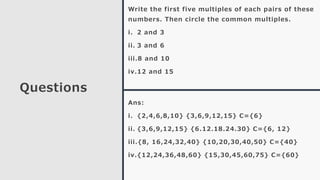 Factors And Multiples | PPTX