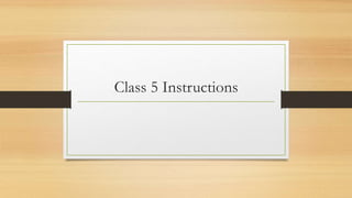 Class 5 Instructions Essential English 2 | PPTX | Education