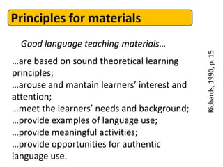 Language teaching materials | PPTX | Education