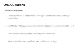 Class 5th Science (Chapter 1) Plants: Increasing the numbers | PPTX
