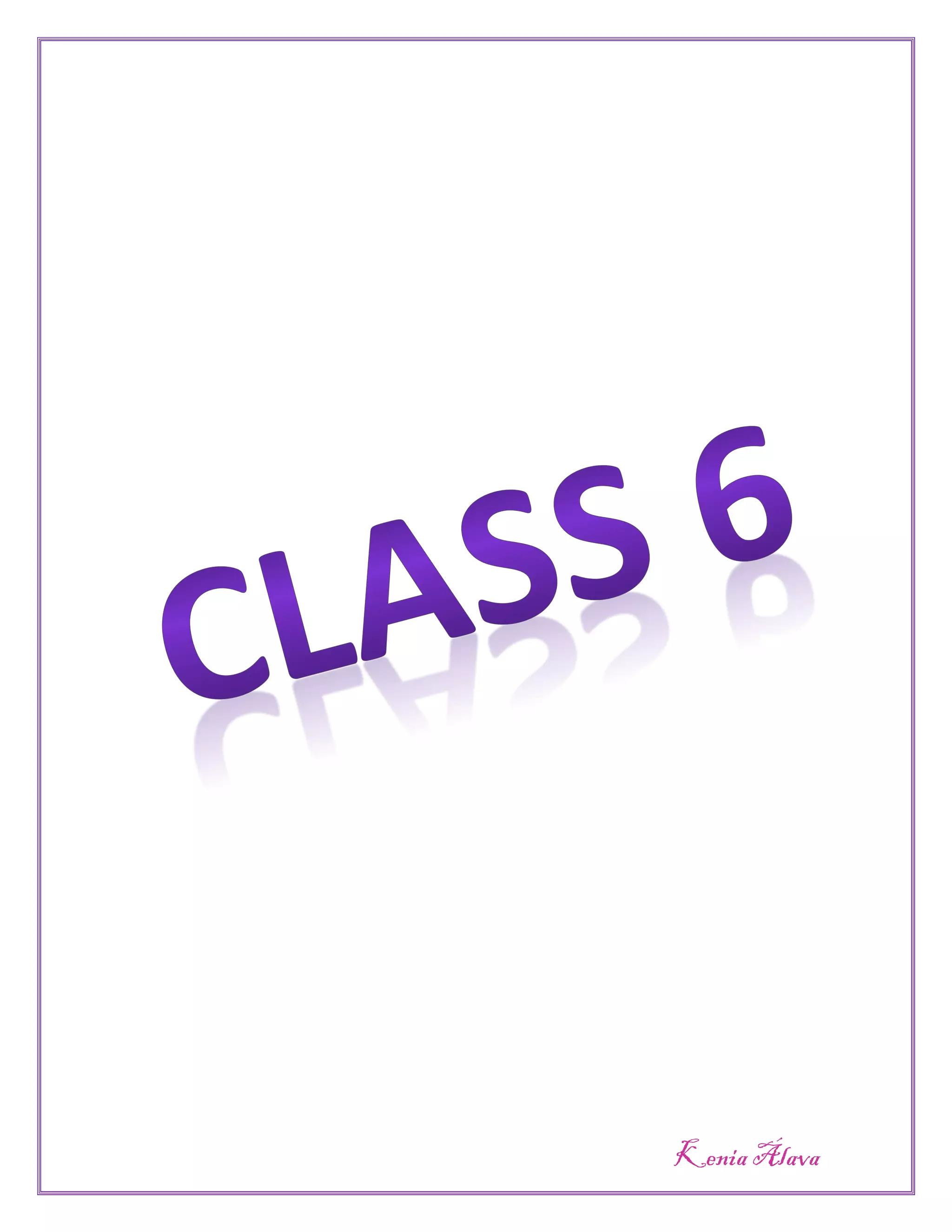 Class 6 | PDF | Programming Languages | Computing
