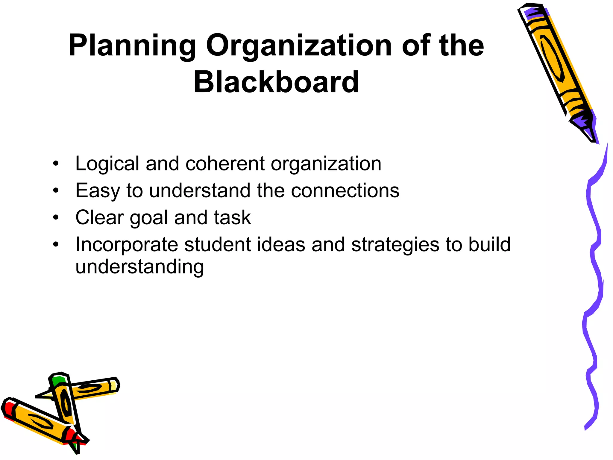 Developimg effective use of the blackboard | PPT
