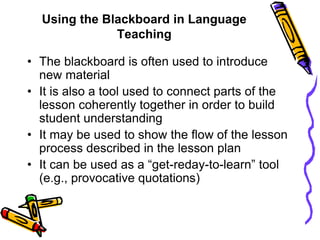 Developimg effective use of the blackboard | PPT