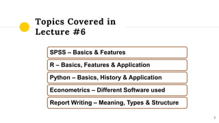 Statistical Packages SPSS, R, Python - Business Statistics & Research Methods For Assistant ...