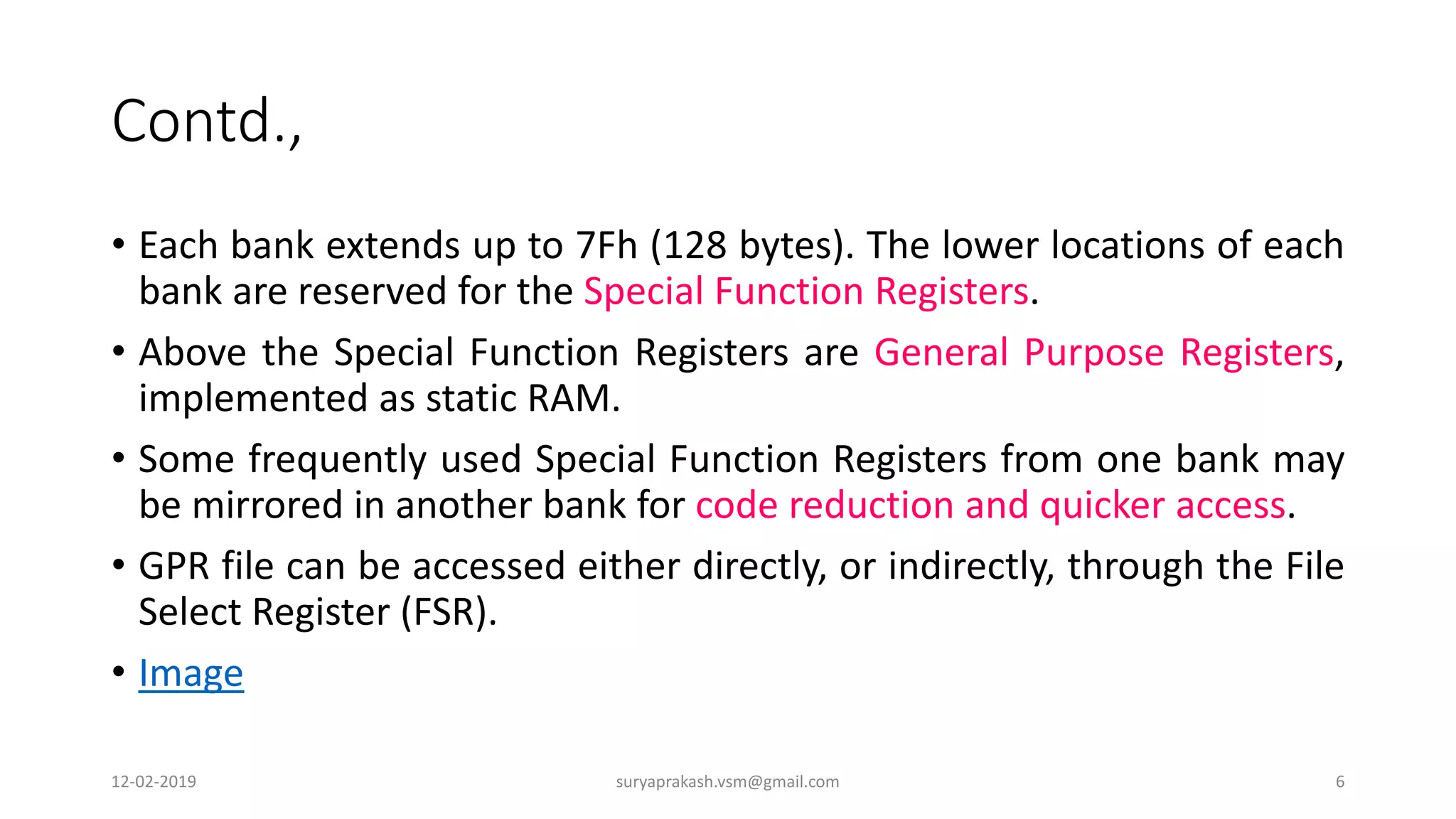 Class 6 an 8 bit embedded platform -pic mircocontroller basics | PPT