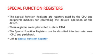 Class 6 an 8 bit embedded platform -pic mircocontroller basics | PPT