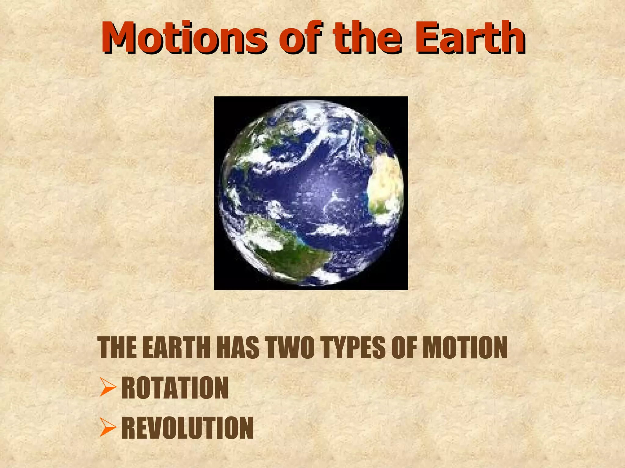 Class6 Earth Rotation And Revolution | PPT