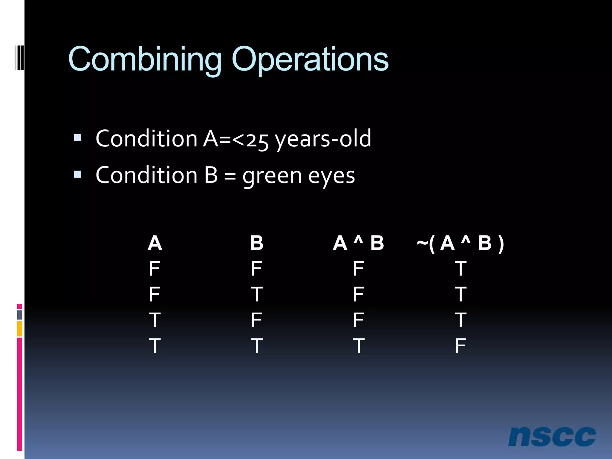 Class 6 truth tables and boolean math | PPT