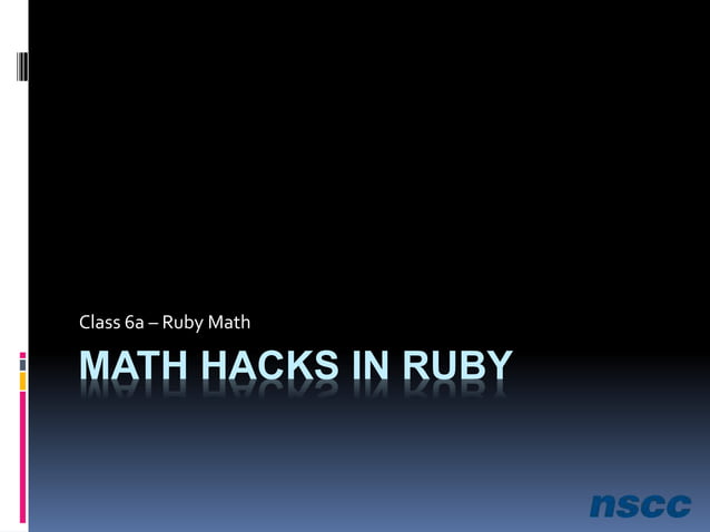 Class 6a ruby math | PPT