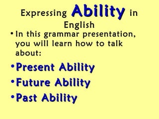 Class 6, ability | PPT