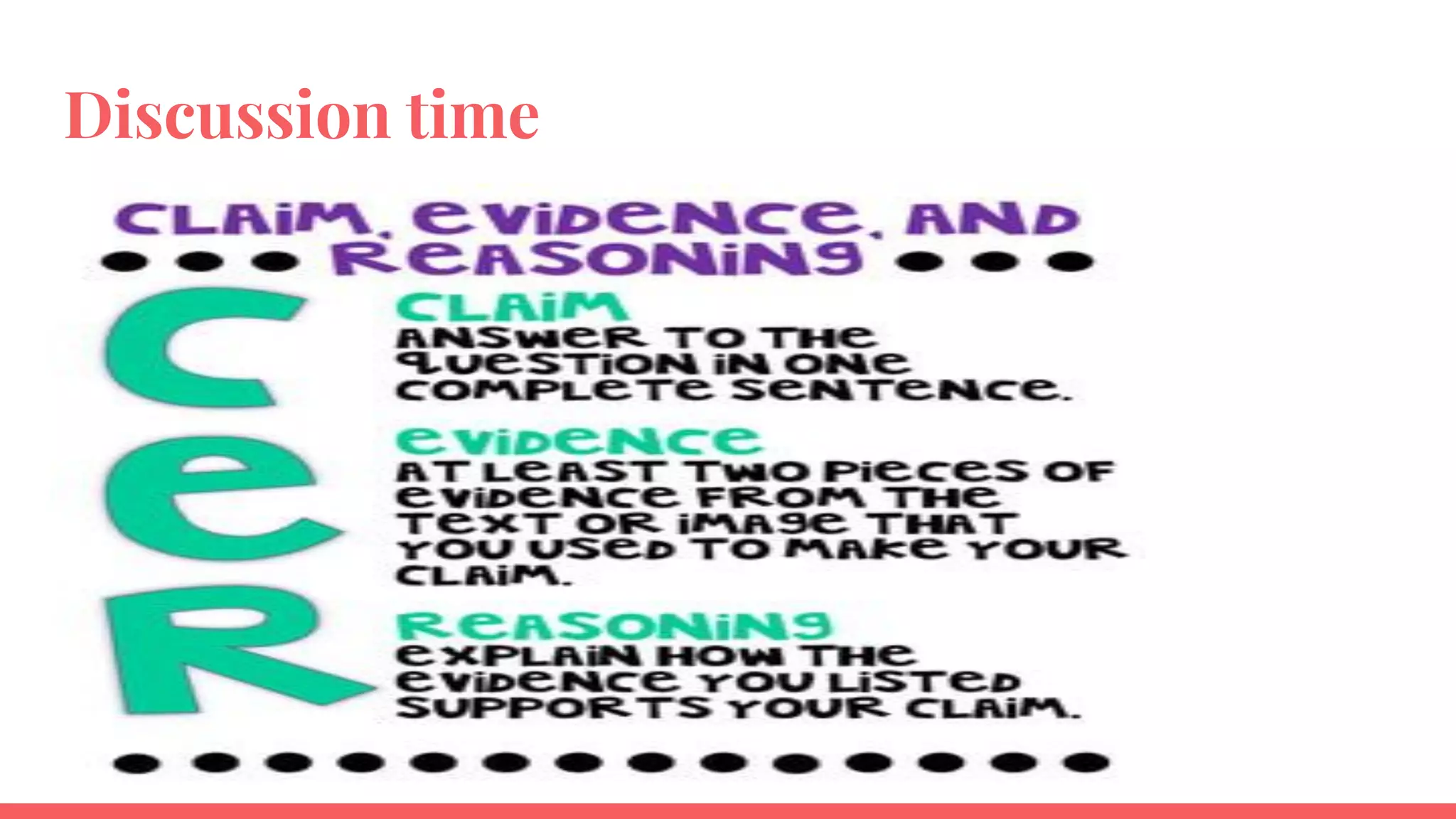Claim Evidence And Reasoning PPT | PDF