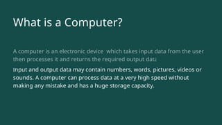 Class 6 fundamental of computer and about it | PPTX
