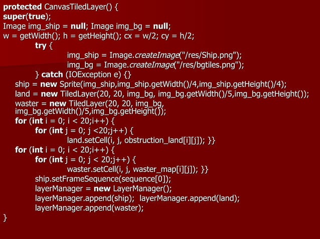 Mobile Game and Application with J2ME - Collision Detection | PPT