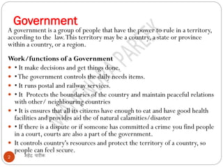 Class 6 government | PDF