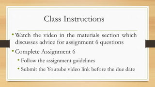 Class 6 instructions | PPT