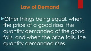 Class 6 Law of Demand for eledtrical engineers | PPTX | Economy ...