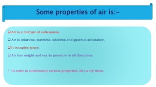 Class 6 science chapter 15 air around us | PPTX