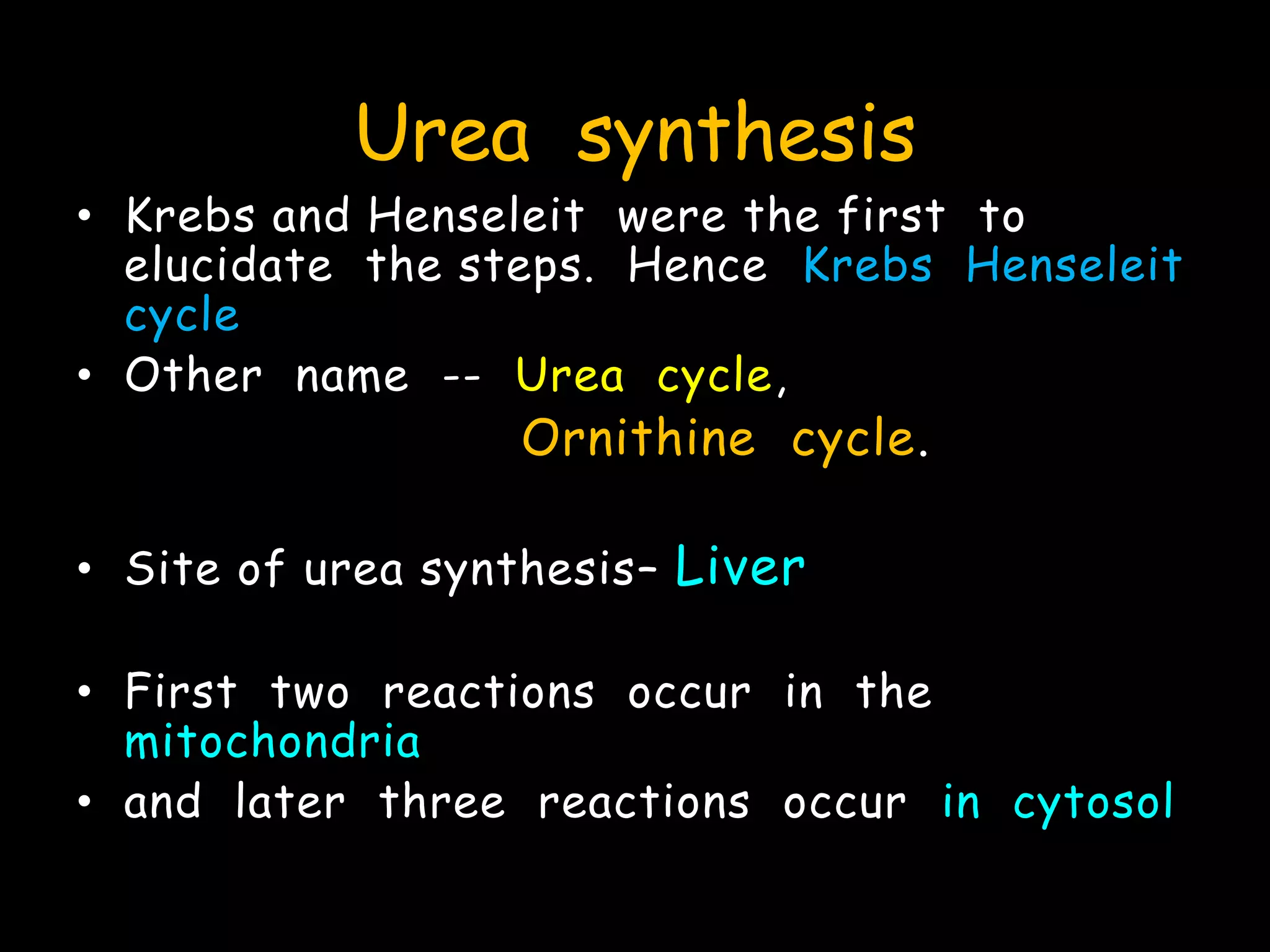 Urea synthesis | PPTX