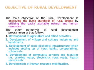 Rural Development Meaning, definition and concepts | PPTX