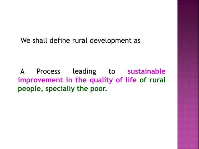 Rural Development Meaning, definition and concepts | PPTX | Debated ...