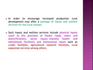 Rural Development Meaning, definition and concepts | PPTX