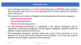Class 7 an 8 bit embedded platform -instruction set | PPTX