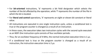 Class 7 an 8 bit embedded platform -instruction set | PPTX