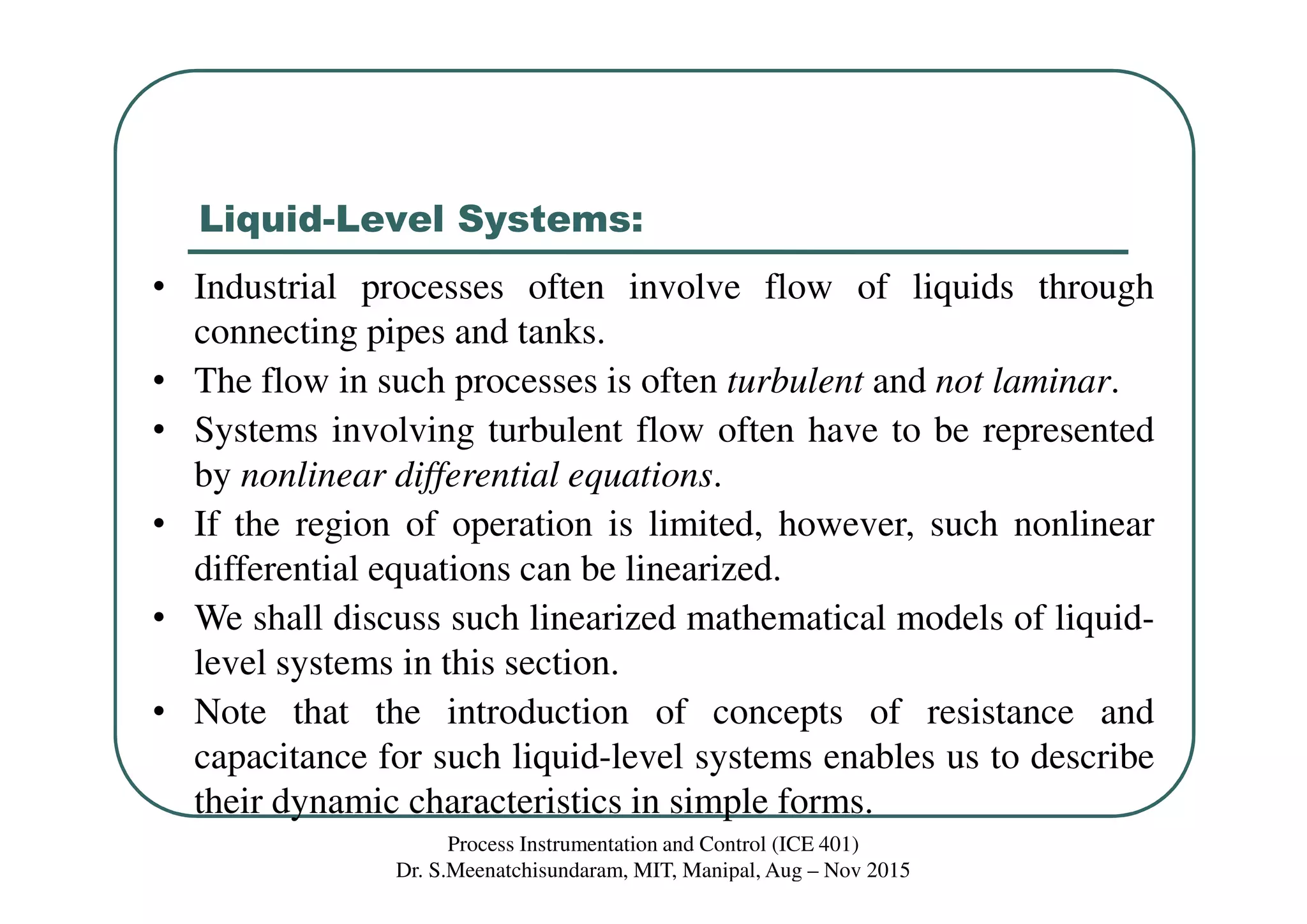 Class 7 mathematical modeling of liquid-level systems | PDF | Physics | Science