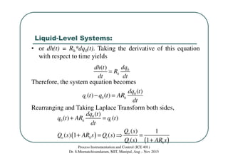 Class 7 mathematical modeling of liquid-level systems | PDF