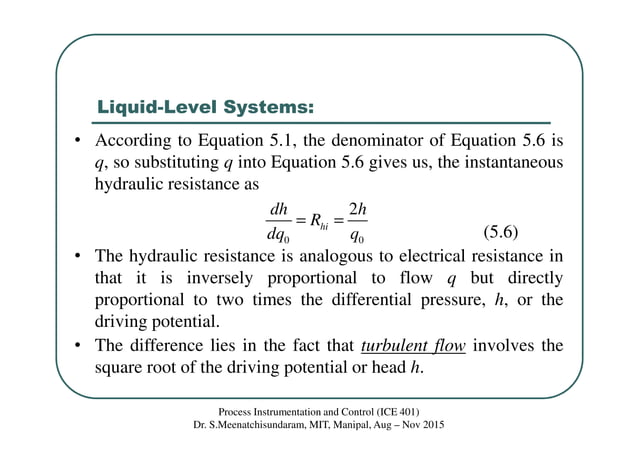 Class 7 mathematical modeling of liquid-level systems | PDF | Physics | Science