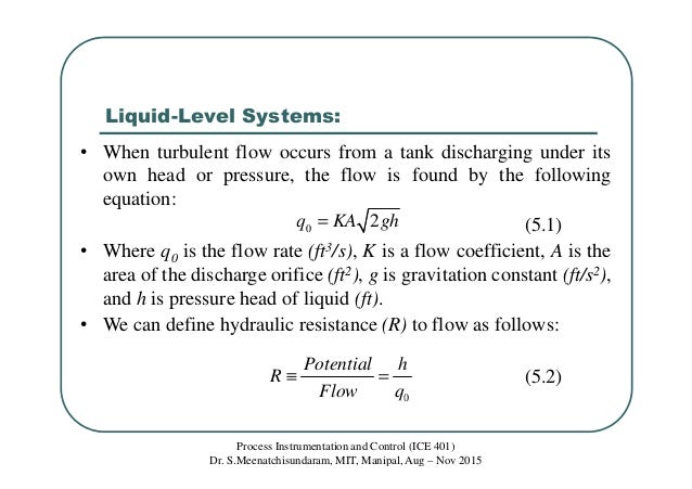 Class 7 mathematical modeling of liquid-level systems