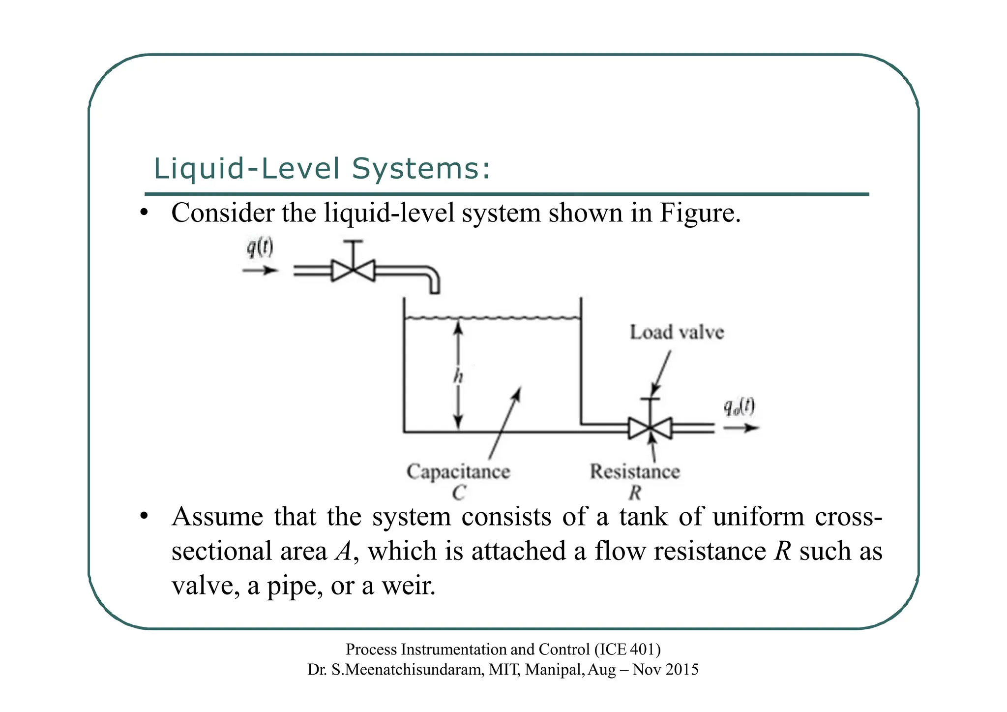 mathematical modeling of liquid-level systems | PPTX