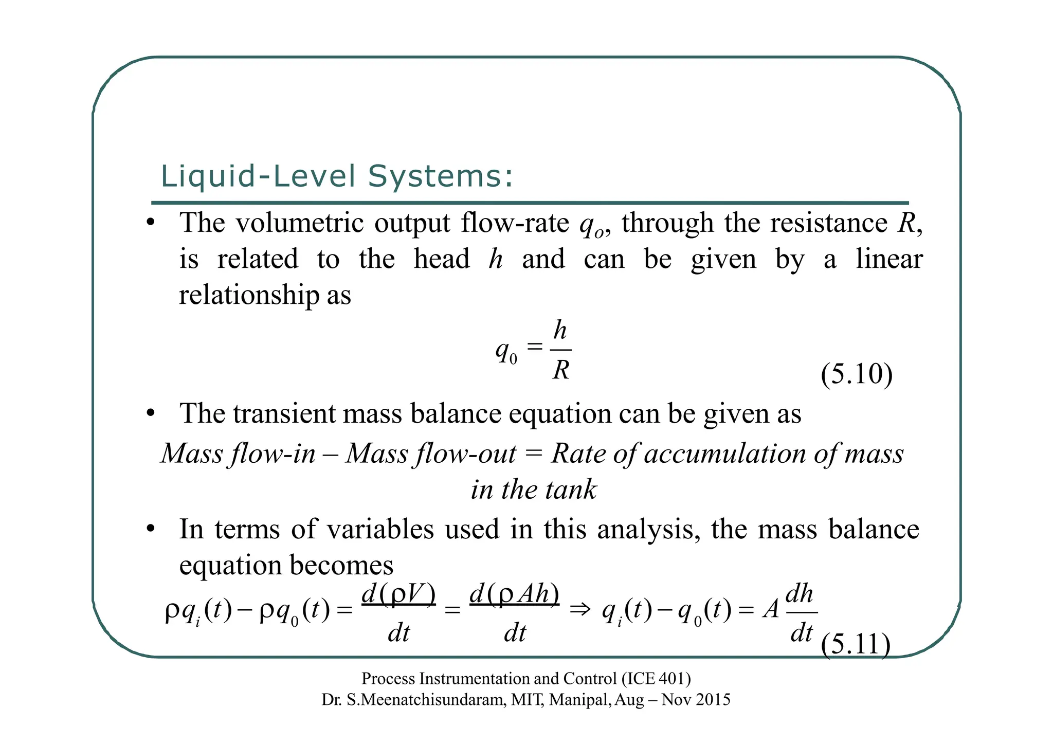 mathematical modeling of liquid-level systems | PPTX