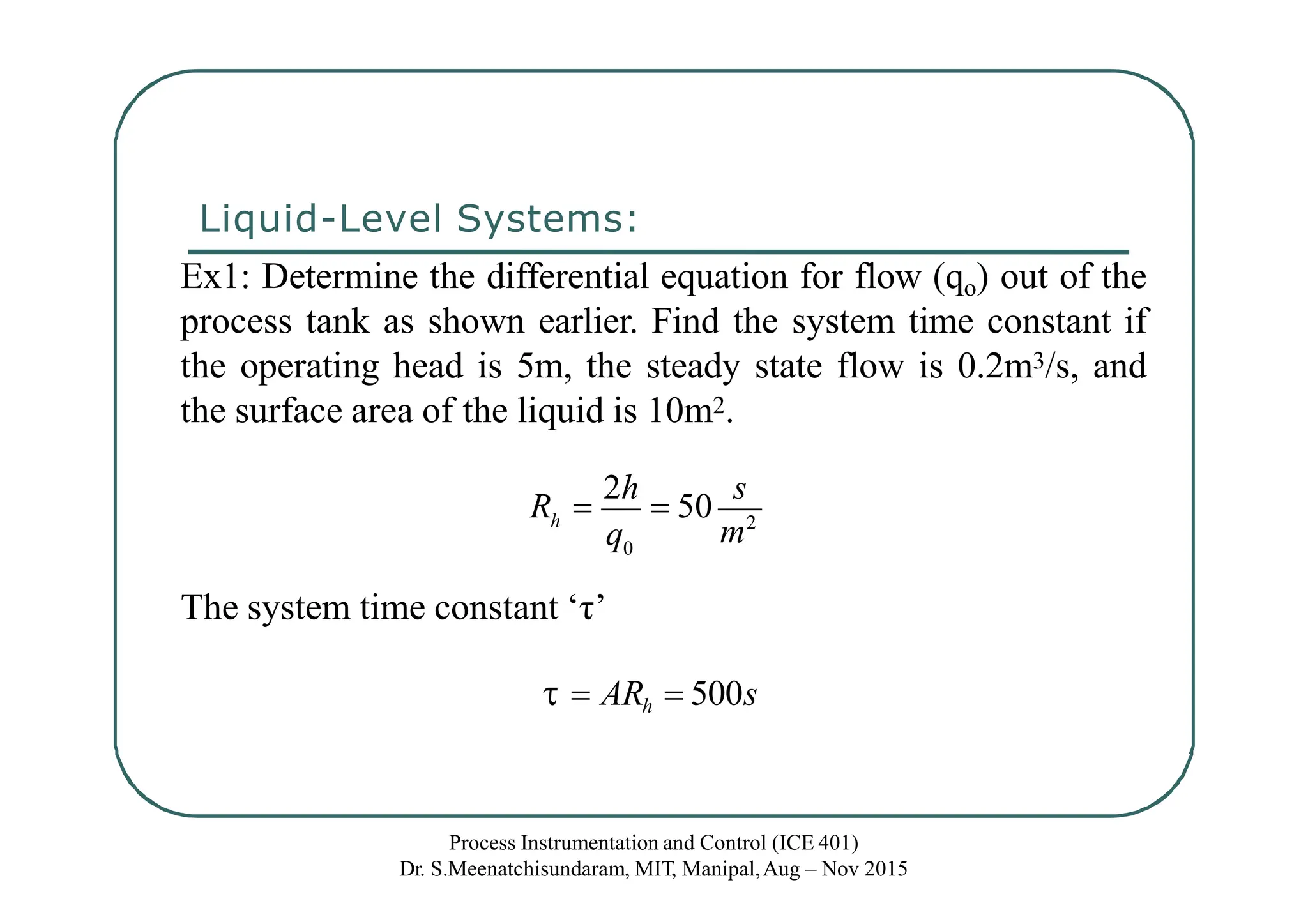 mathematical modeling of liquid-level systems | PPTX