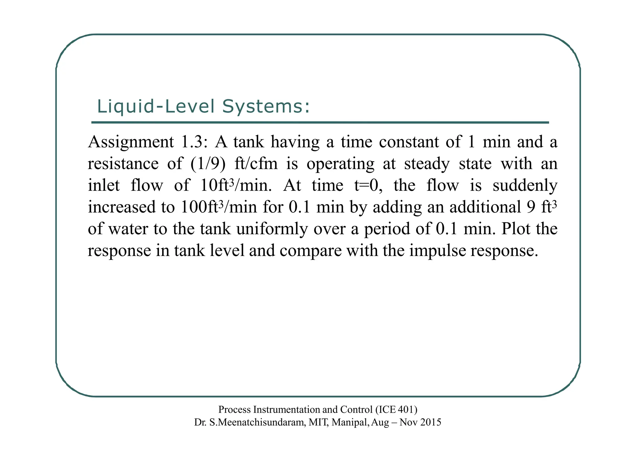 mathematical modeling of liquid-level systems | PPTX