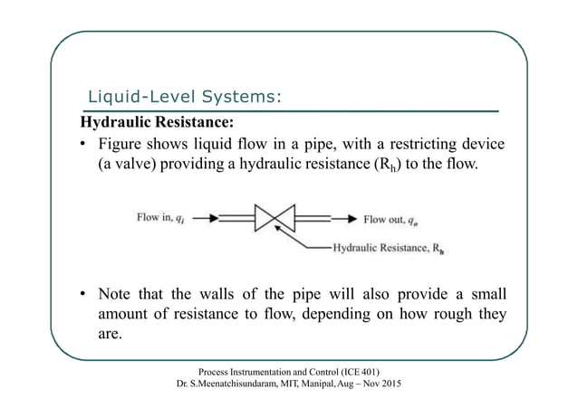 mathematical modeling of liquid-level systems | PPTX