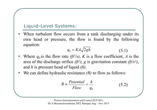 mathematical modeling of liquid-level systems | PPTX