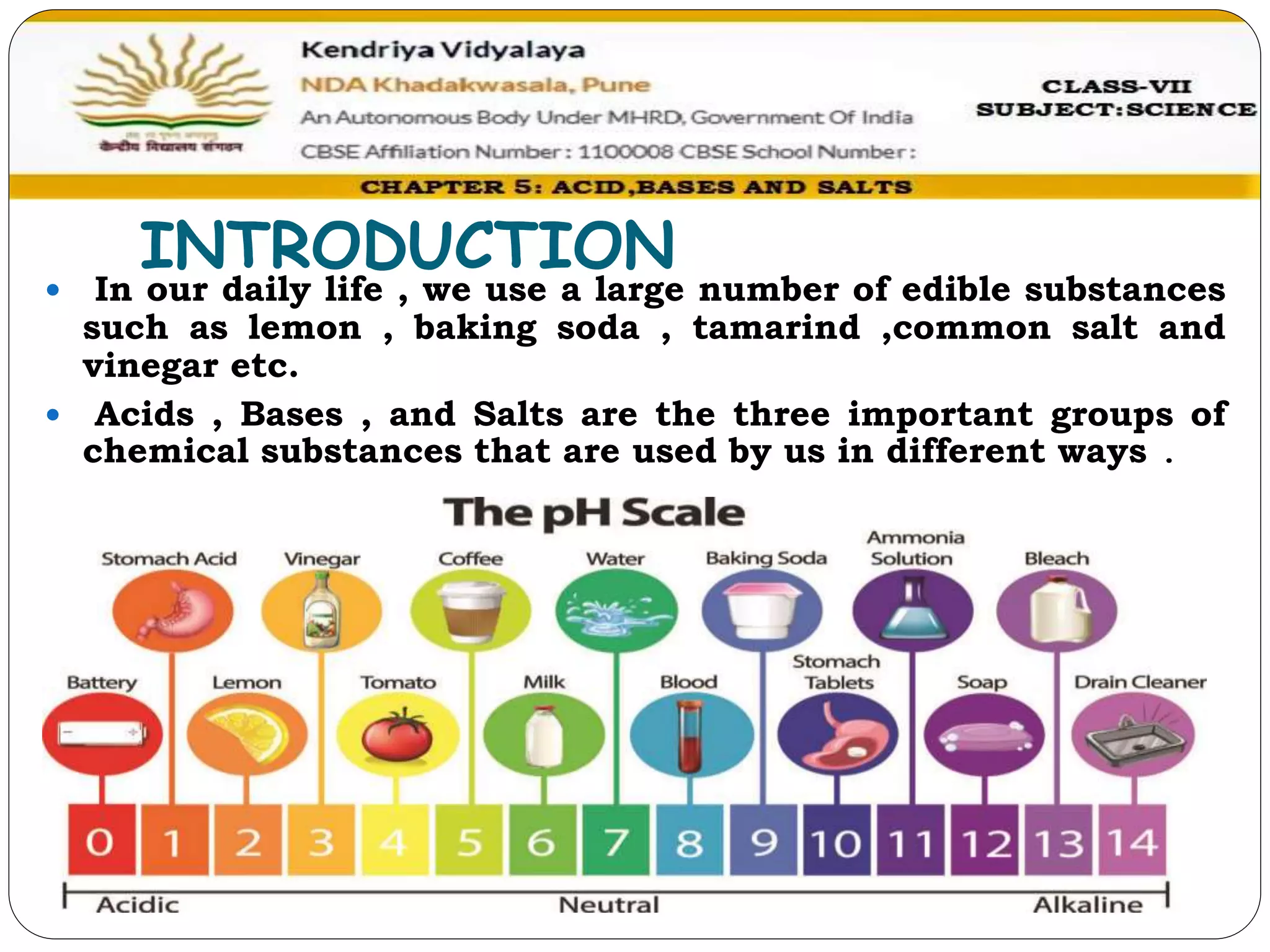 Class 7 chapter 5 Acids ,bases and salts ppt 1 | PPTX