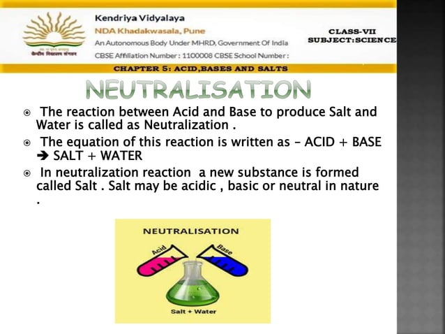Class 7 chapter 5 Acids ,bases and Salts ppt 2 | PPTX | Chemistry | Science