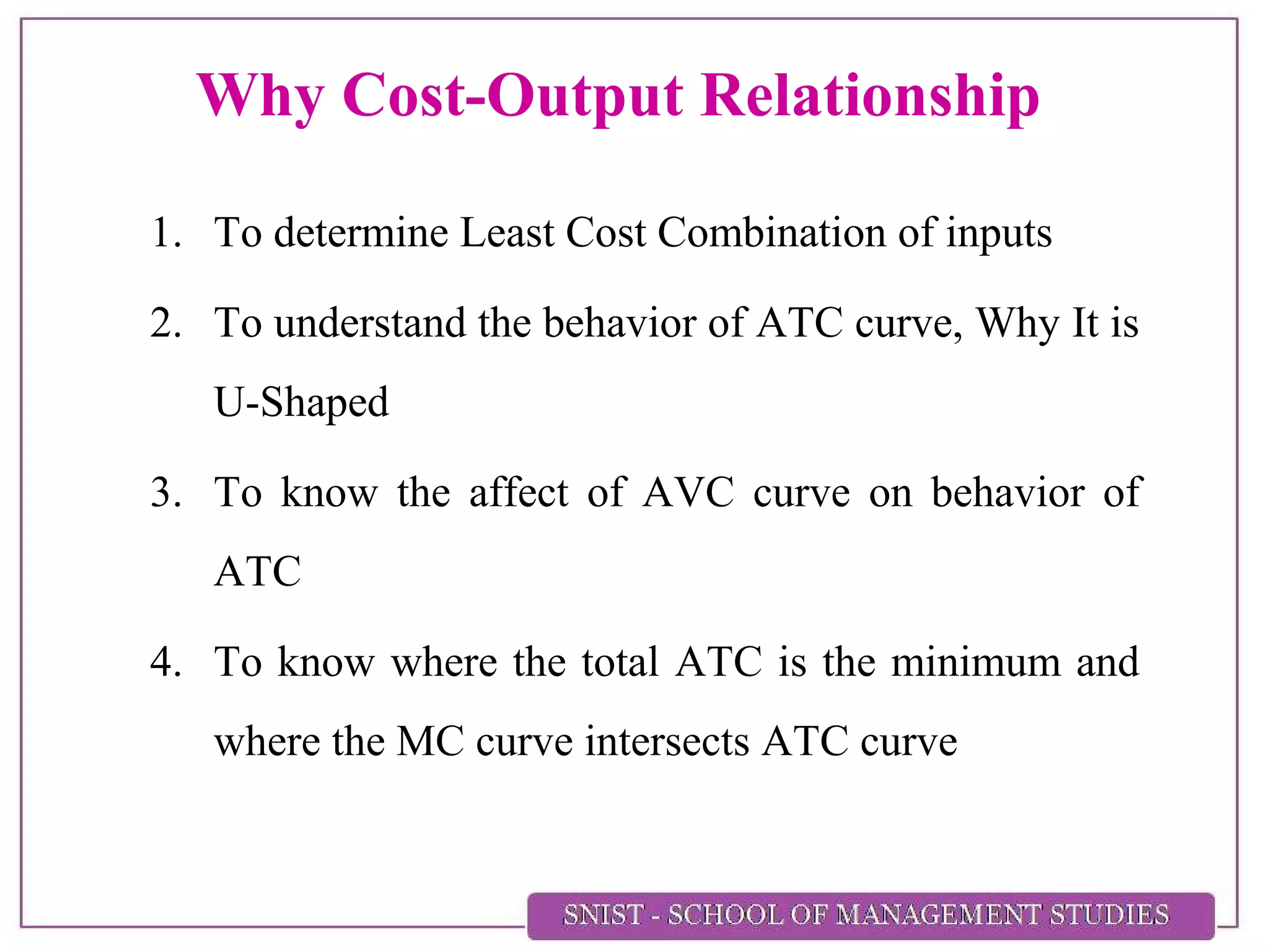 Cost Analysis : Definition of Cost, Types of Cost and Cost-output ...