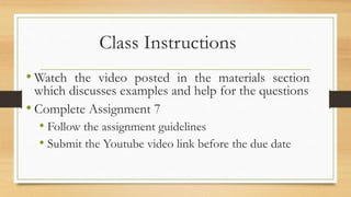 Class 7 instructions and help | PPTX